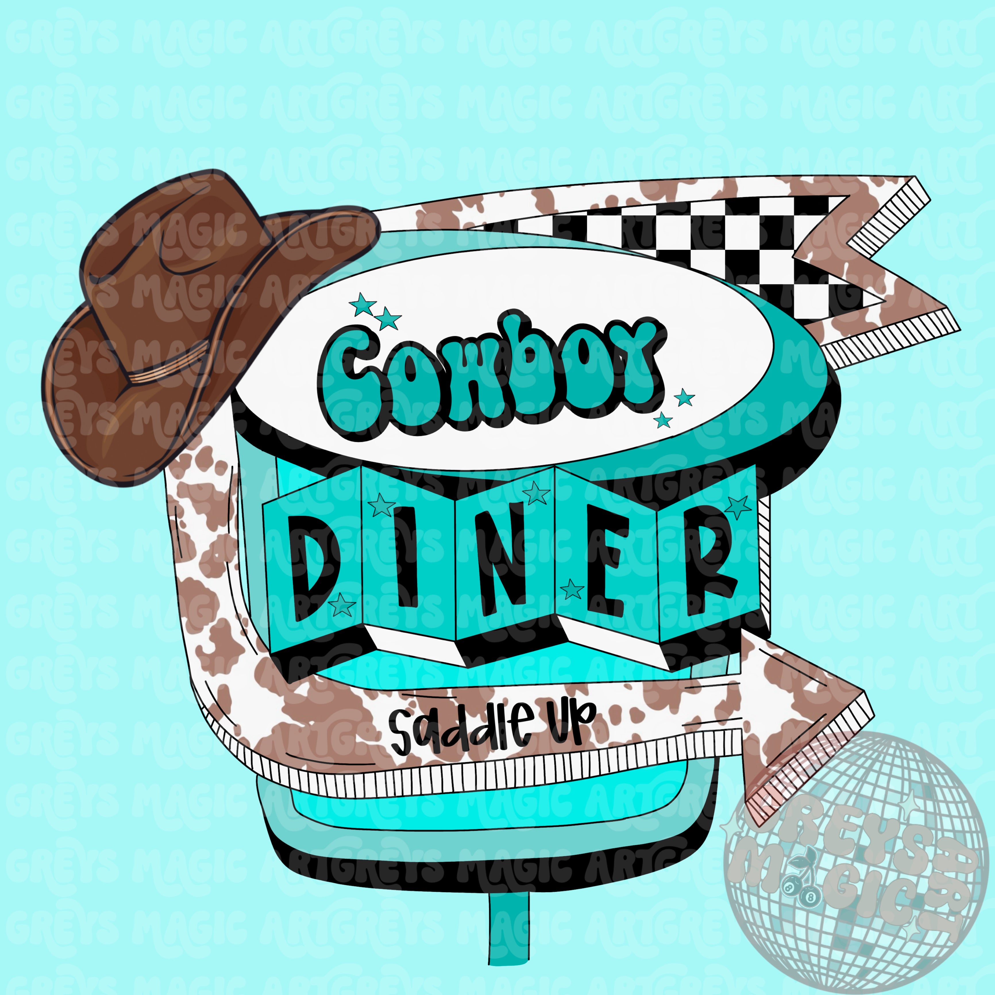 Cowboy Diner PNG – Grey’s Magic Art