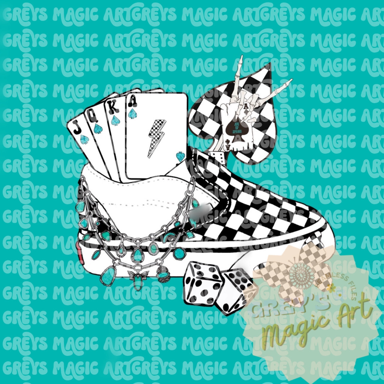 Western Checkered PNG – Grey’s Magic Art