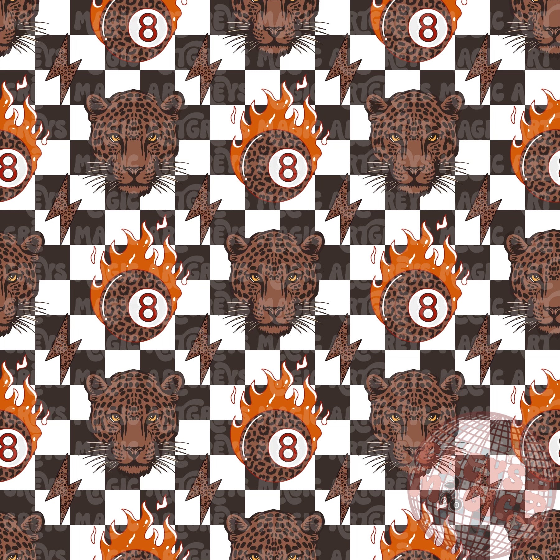 Checkmate Cheetah 8Ball Seamless File – Grey’s Magic Art