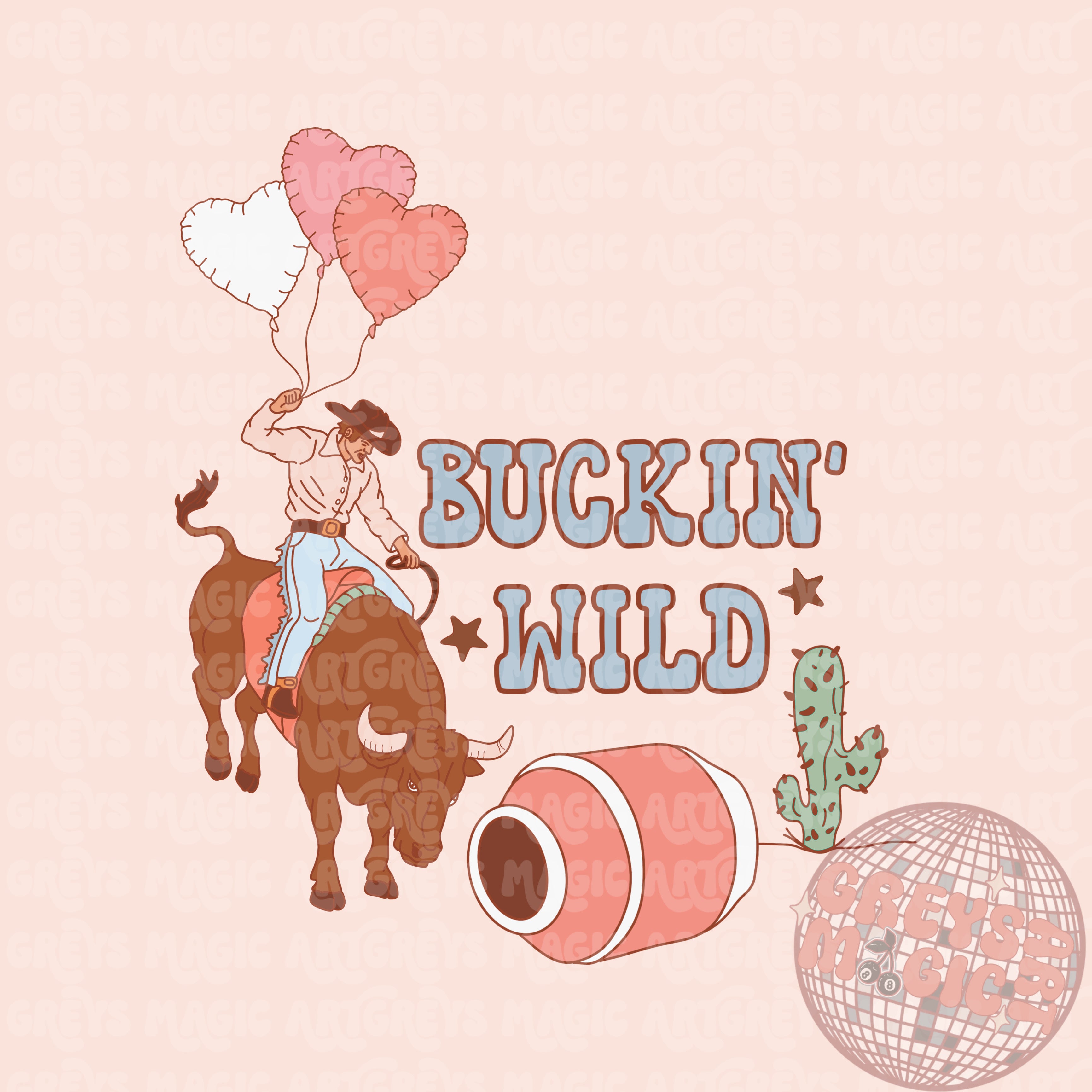 Buckin’ Wild PNG – Grey’s Magic Art