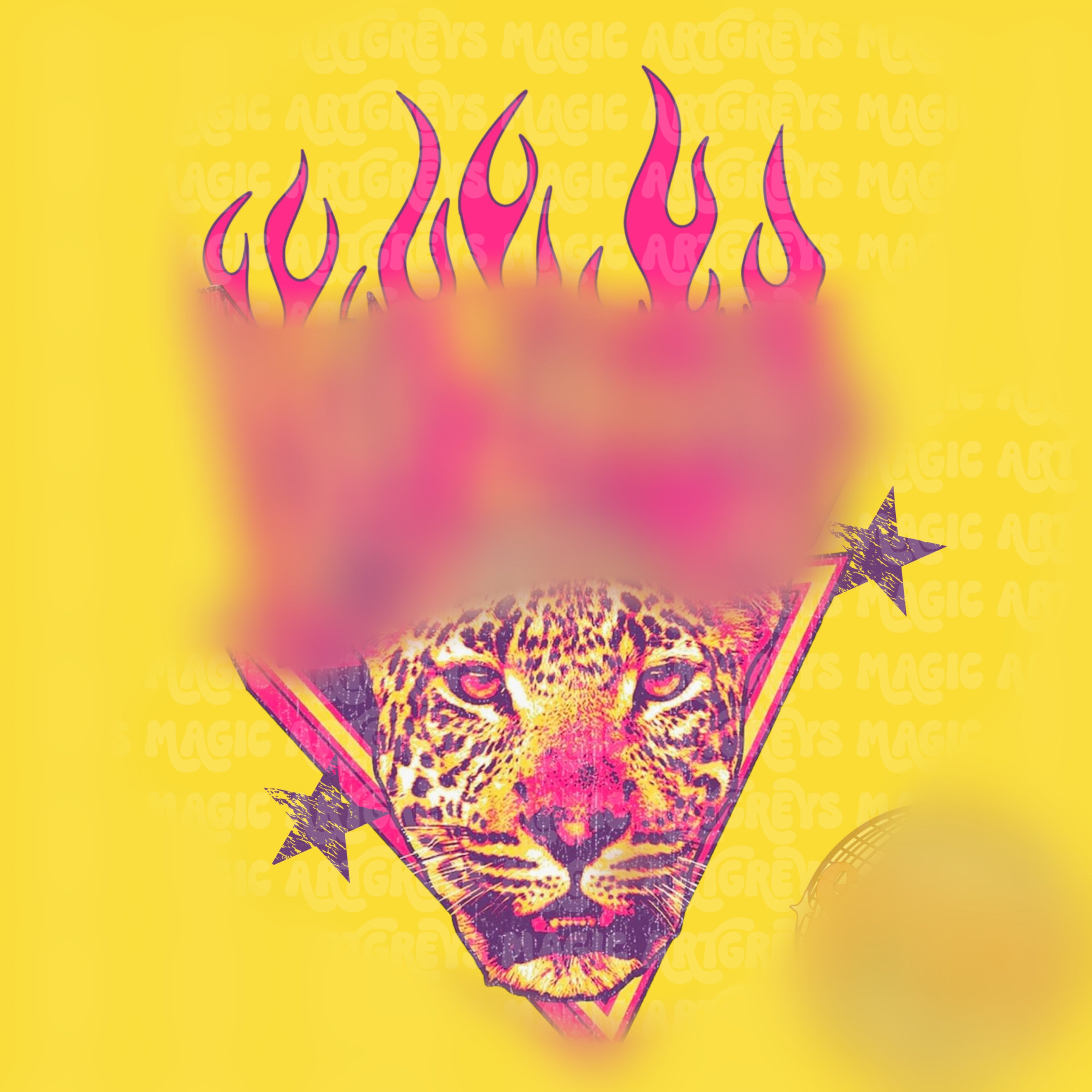 Leppard Flame Band PNG – Grey’s Magic Art